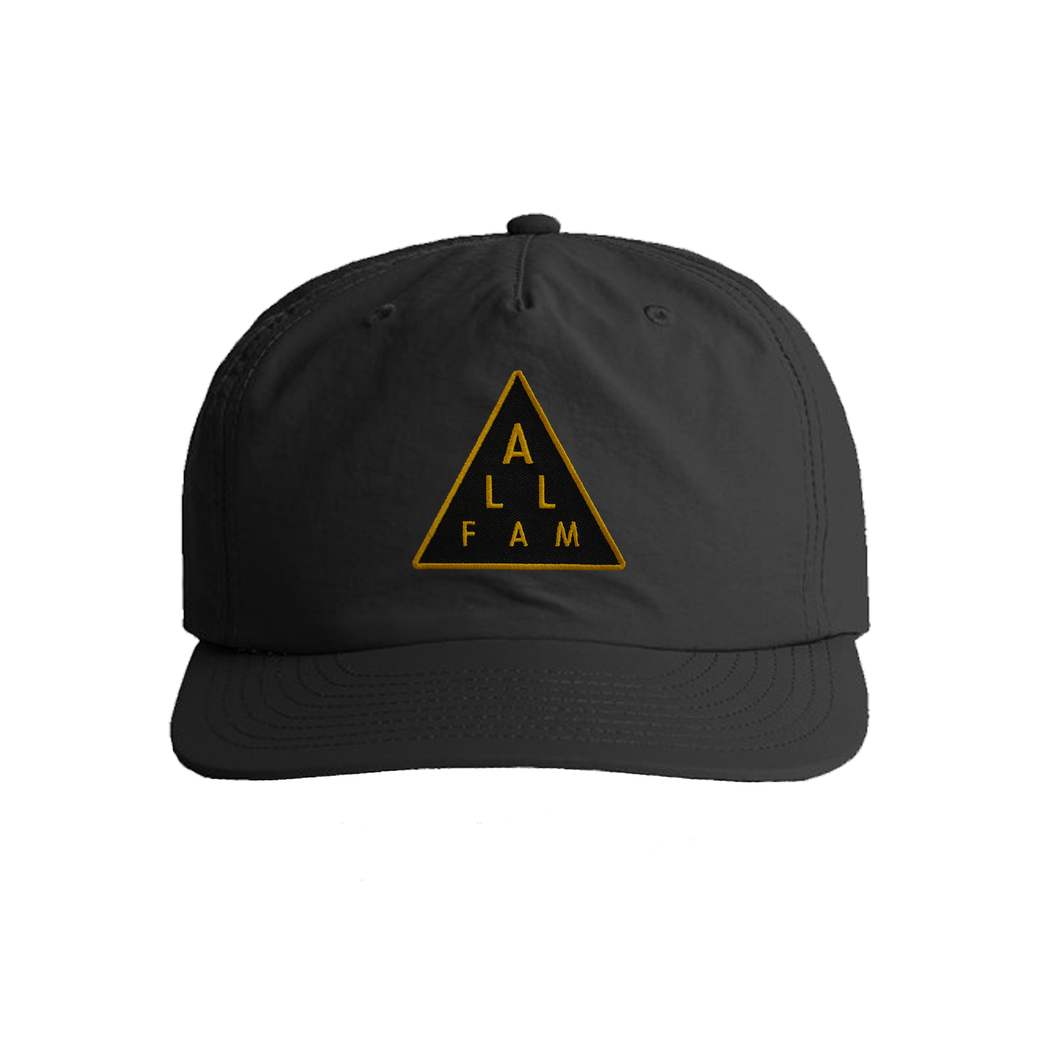 2" TRIANGLE PATCH SURF CAP BLK